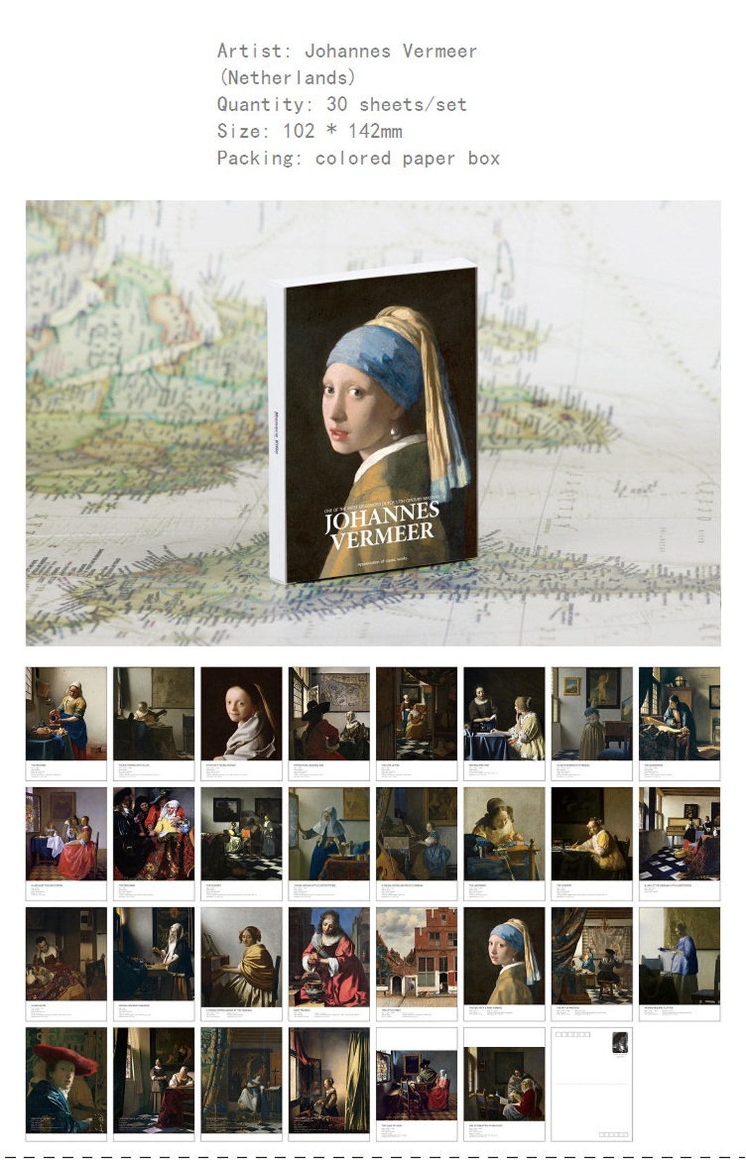 30 Postcards Art Museum Series Famous Artists English Post Cards 30 Pc ...