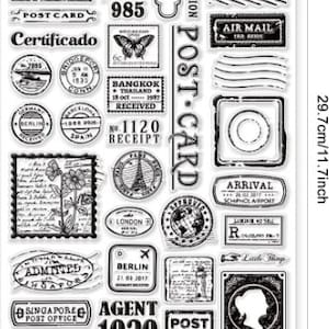 BIG Stamp Set 8 X 11.5 Inches Postmark Travel Postcard Labels CAS281 - Etsy