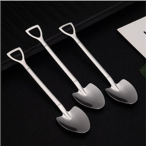 Shovel Spoon 3PCS 410 Stainless Steel Coffee Spoon Retro - Etsy