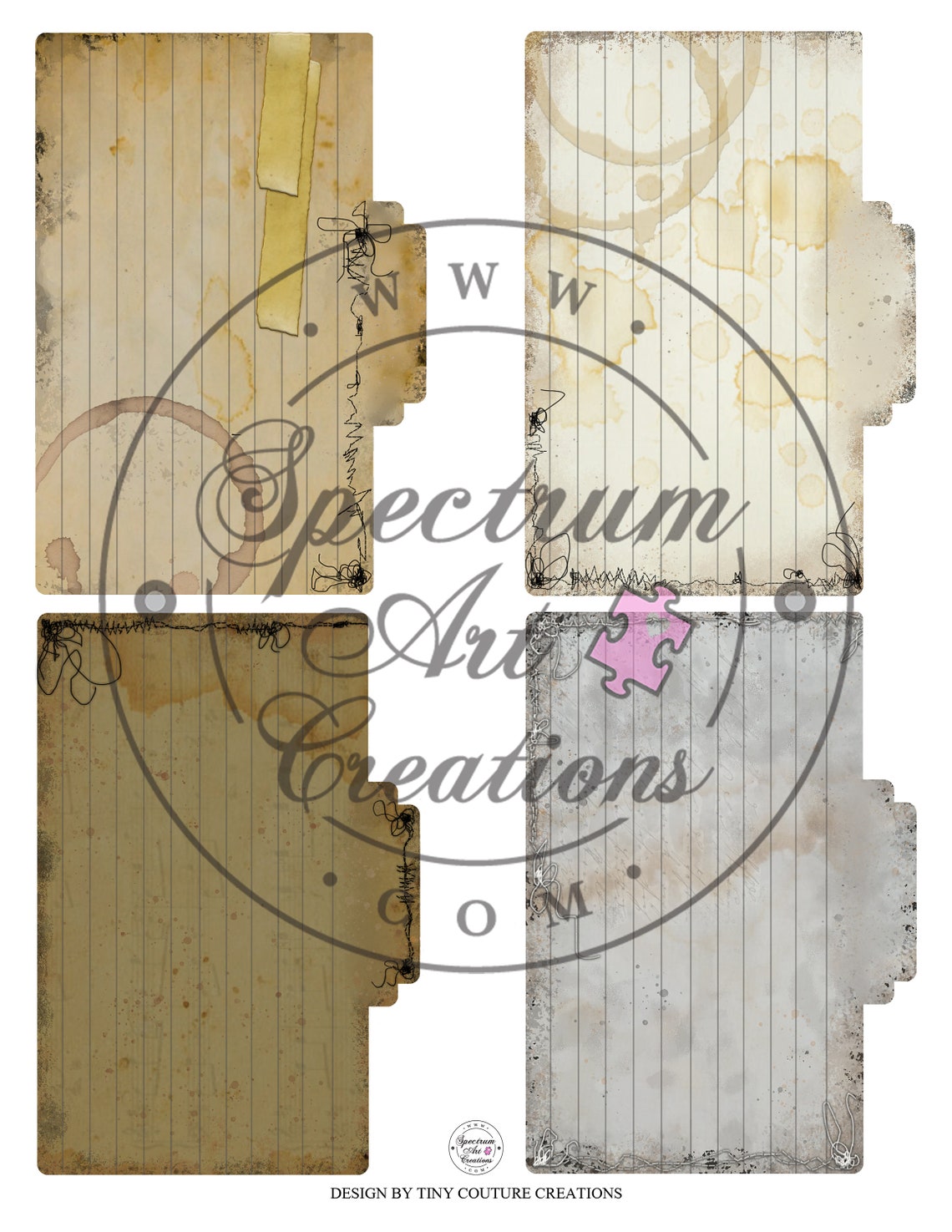 Neutral Index Cards Digital Downloads 6 Sheets - Etsy