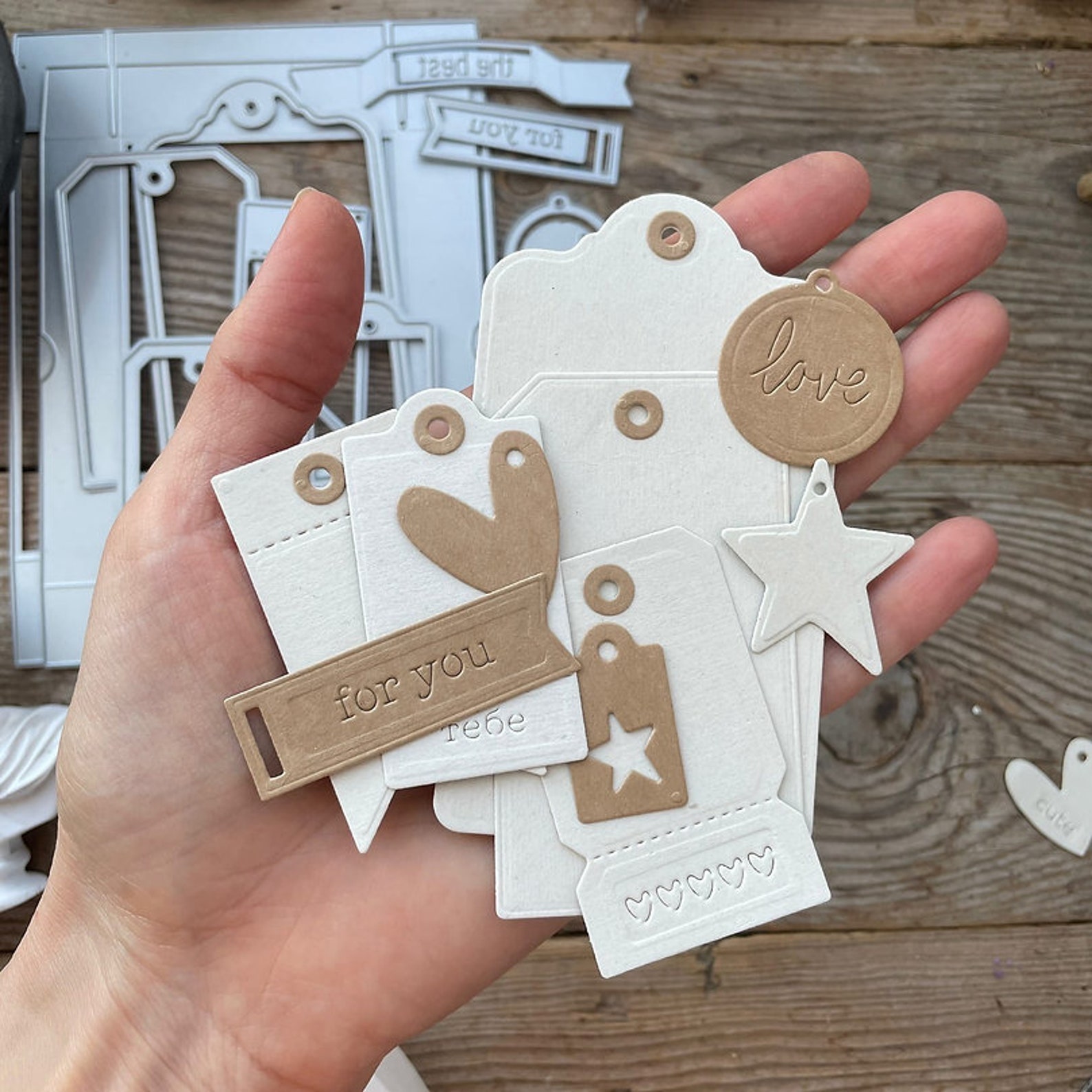 Metal Die - Tabs, Tags, Banner, Star, Heart, Hole Reinforcer. MD554 - Etsy