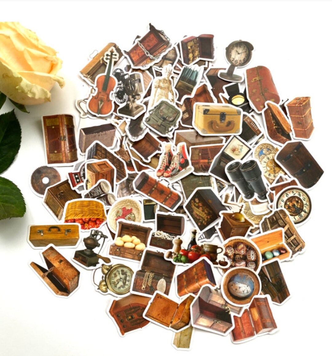 Vintage Stickers Living Objects Antiques 99PCS - Etsy