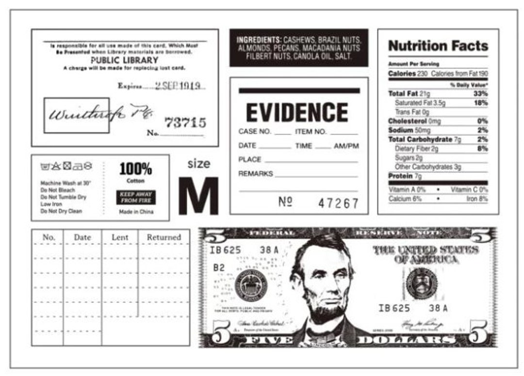 Clear Silicone Stamp/seal Nutrition Facts Lincoln Evidence Calendar ...