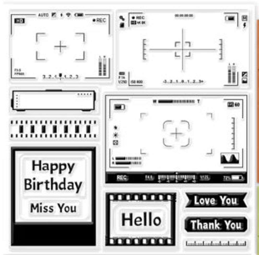 Target Crosshair Frame Digital View Clear Stamp Set CAS284 - Etsy