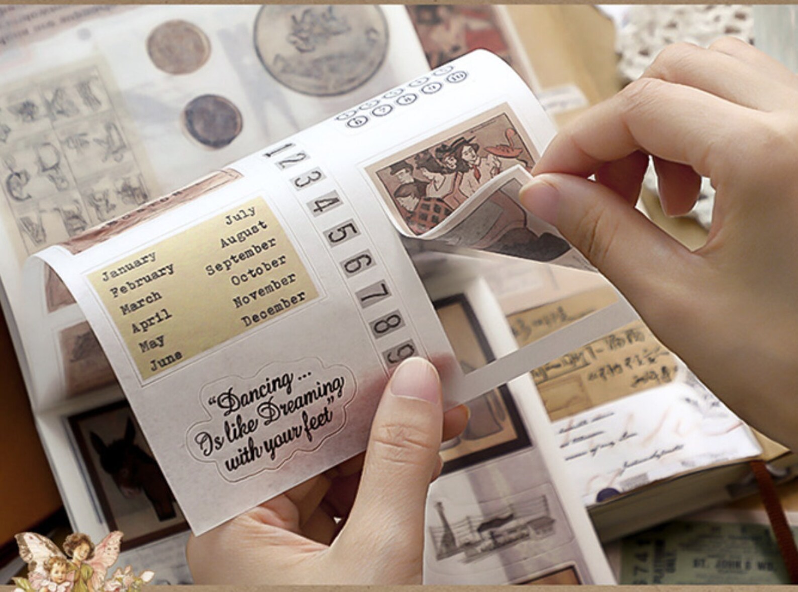 The Nice Old Time Sticker Book 30 PRECUT Frosted Vellum Sticker Pages ...