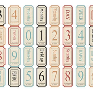 Ticket Sticker Pack - Numbers & Calendar Seta - Etsy