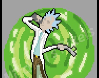 Rick morty pixel art | Etsy