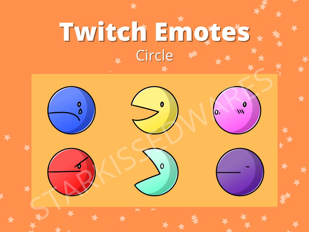 Circle Emoji Twitch Emote Pack - Etsy