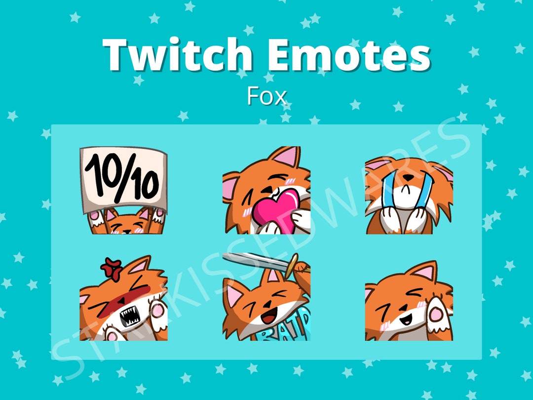 Fox Twitch Emote Pack - Etsy