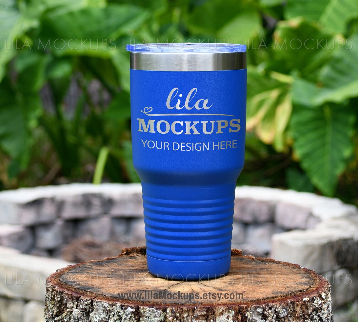 Royal Blue 30 Oz Tumbler Mockup PHOTO / Royal Blue Steel | Etsy