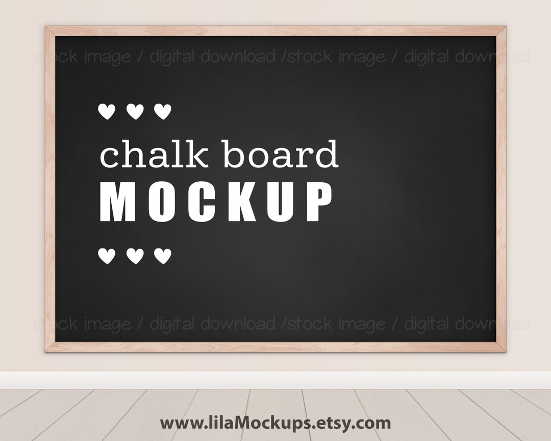 Classroom Chalkboard Mockup Image - Digital Download JPG File, Image of ...