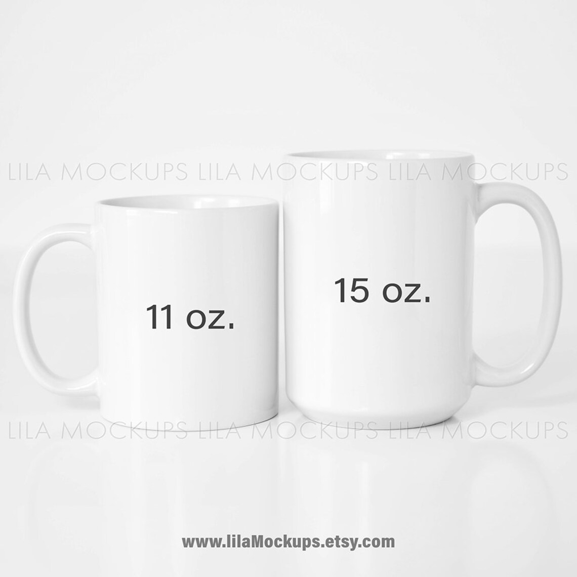 STOCK PHOTO JPG File 15 Oz And 11 Oz Coffee Mugs Mockup Etsy