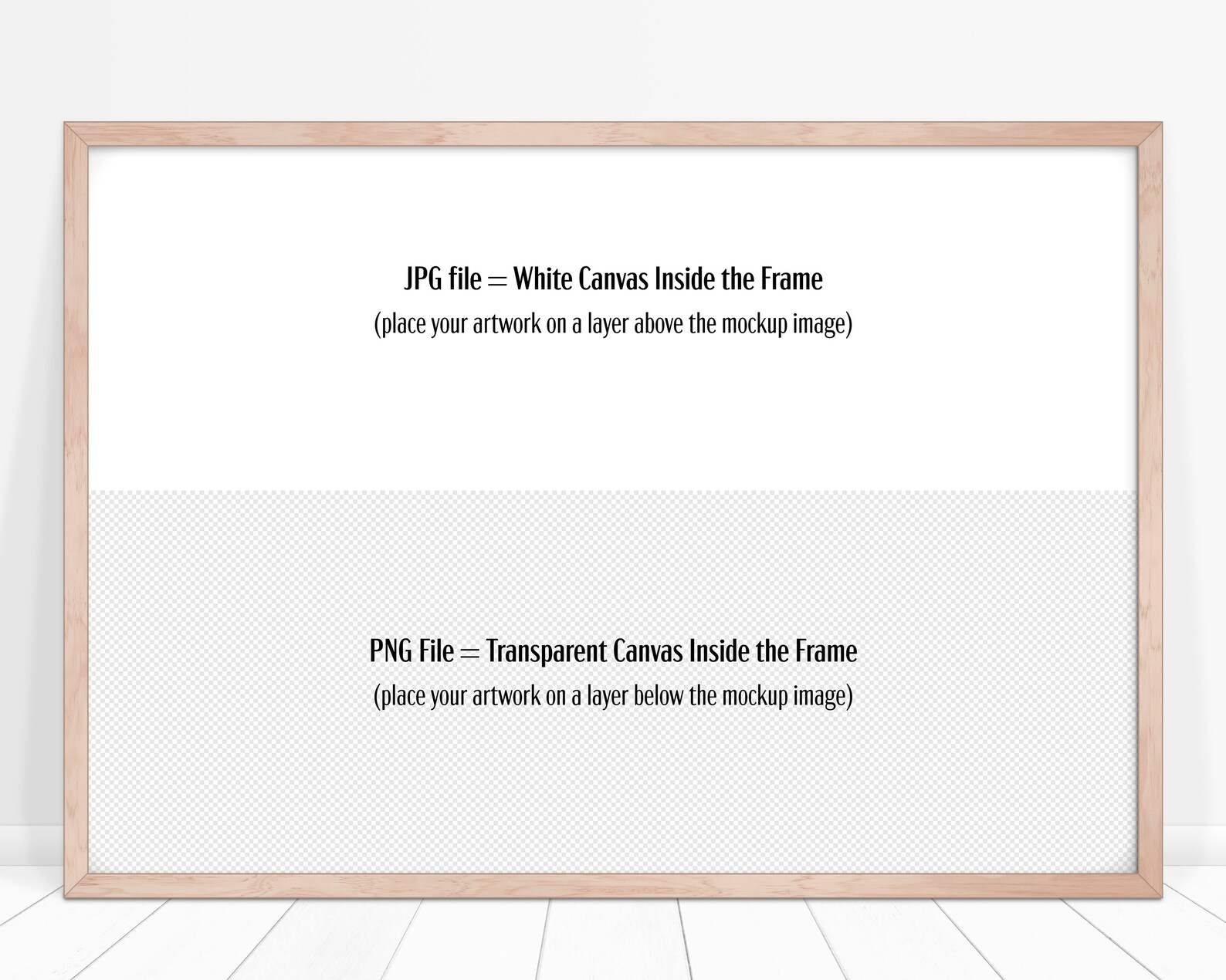 Horizontal Chalkboard Wood Frame Mockup Image PNG & JPG - Etsy