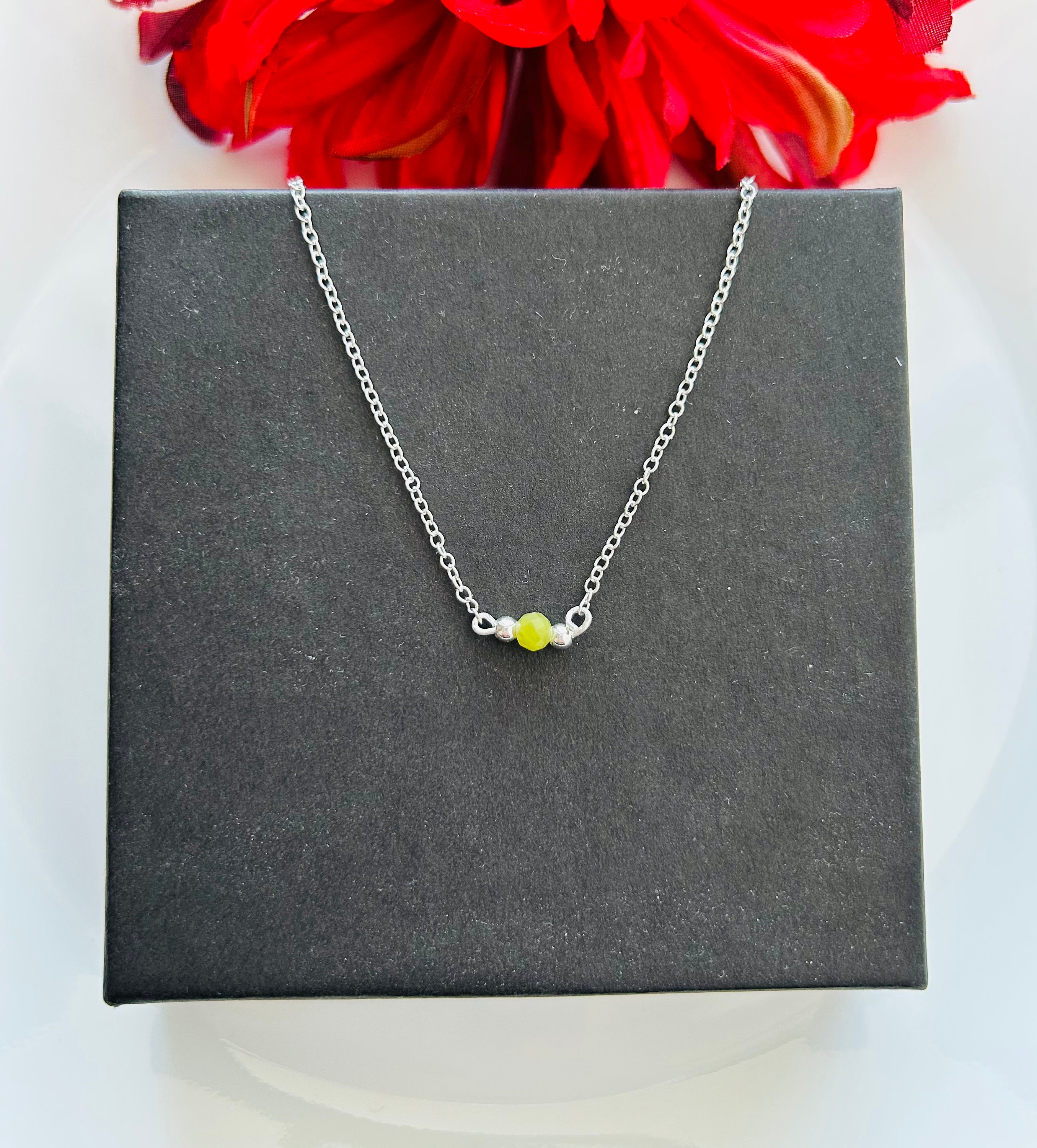 4mm Dainty Canadian Jade Necklace, Jade Necklace, Jade Pendant , Choker ...