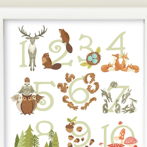 Forest Animals Nursery Wall Decal Woodland Animals Wall | Etsy