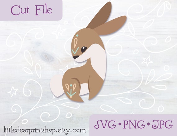 SVG Rabbit Woodland Animals Bunny Cut File for Cricut | Etsy