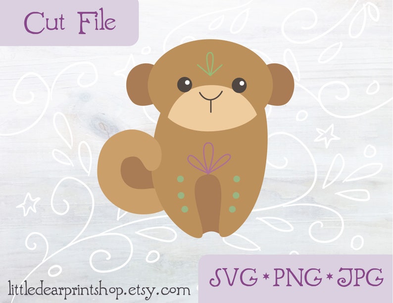 SVG Monkey Cut File for Cricut Silhouette PNG JPG Safari - Etsy