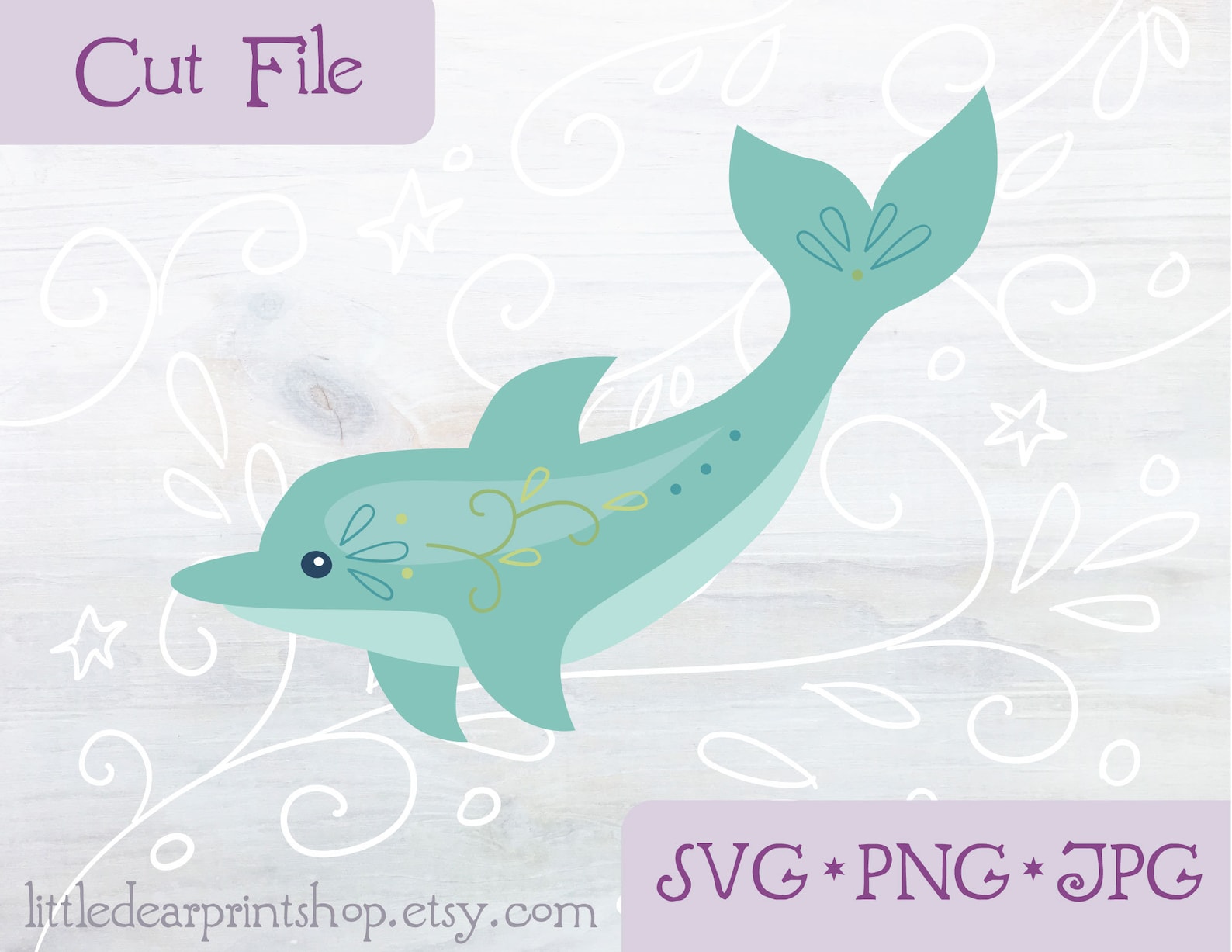 SVG Dolphin Cut File for Cricut Silhouette PNG JPG Ocean - Etsy