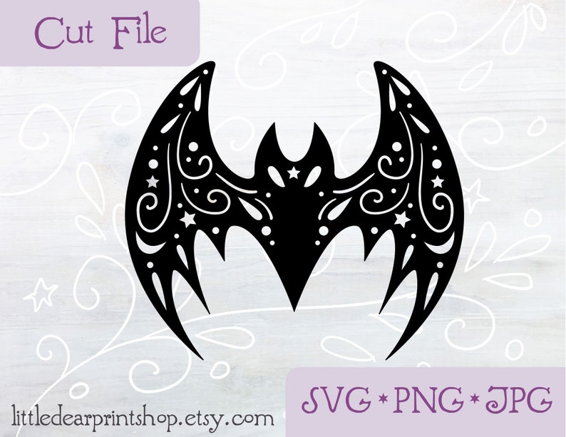 SVG Halloween Bat Cut File for Cricut Silhouette PNG JPG - Etsy