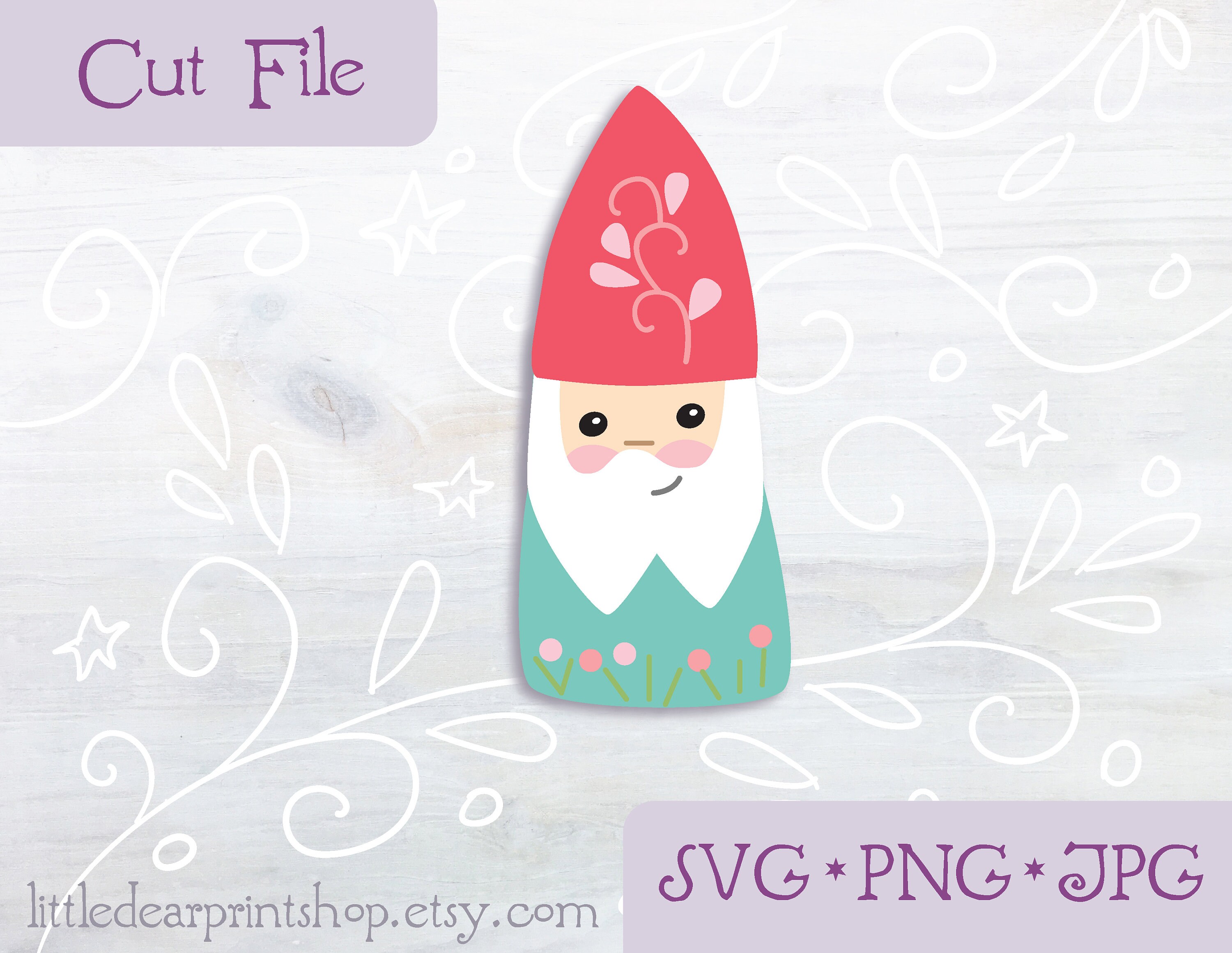 SVG Cute Gnome Cut File for Cricut Silhouette PNG JPG - Etsy