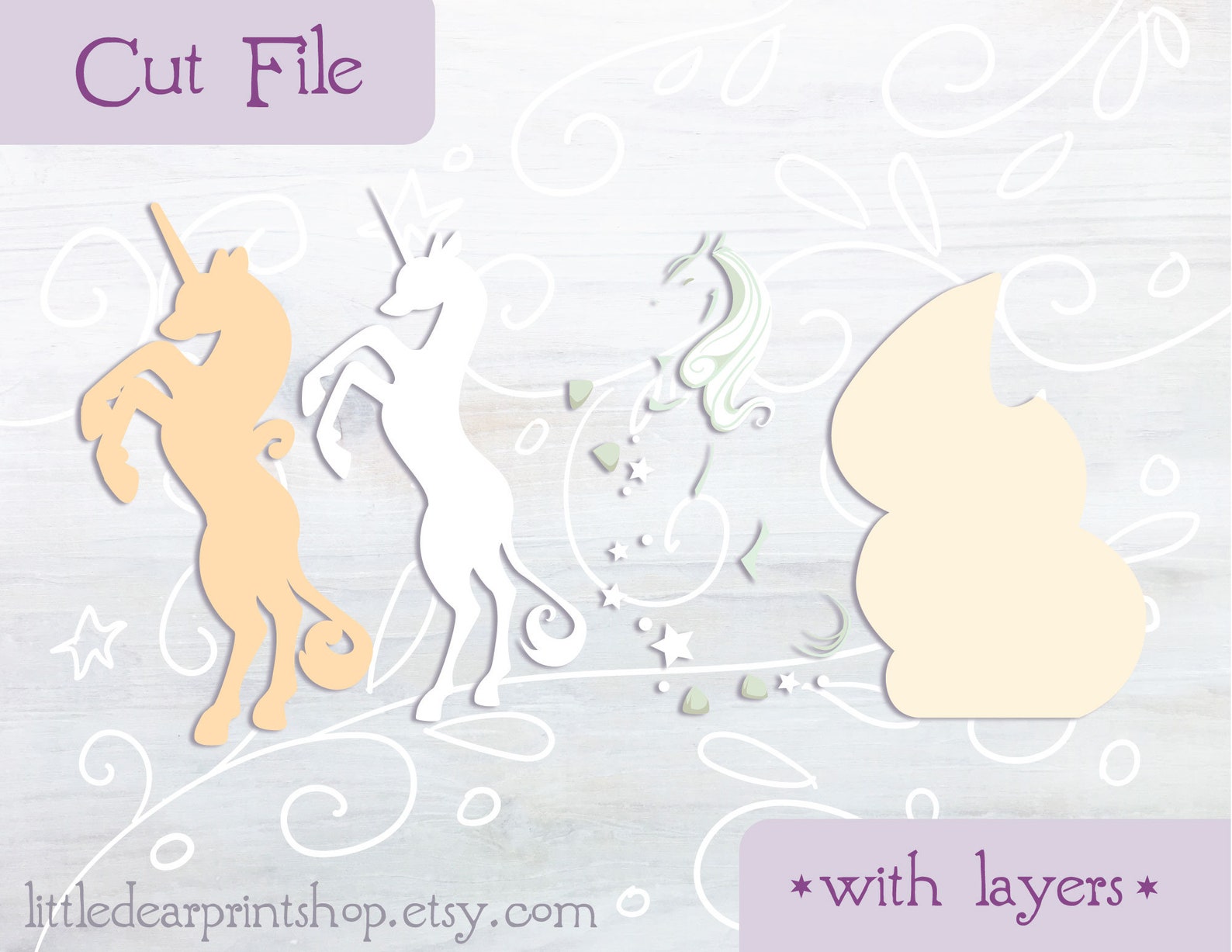 SVG Unicorn Cut File for Cricut Silhouette PNG JPG Fantasy - Etsy