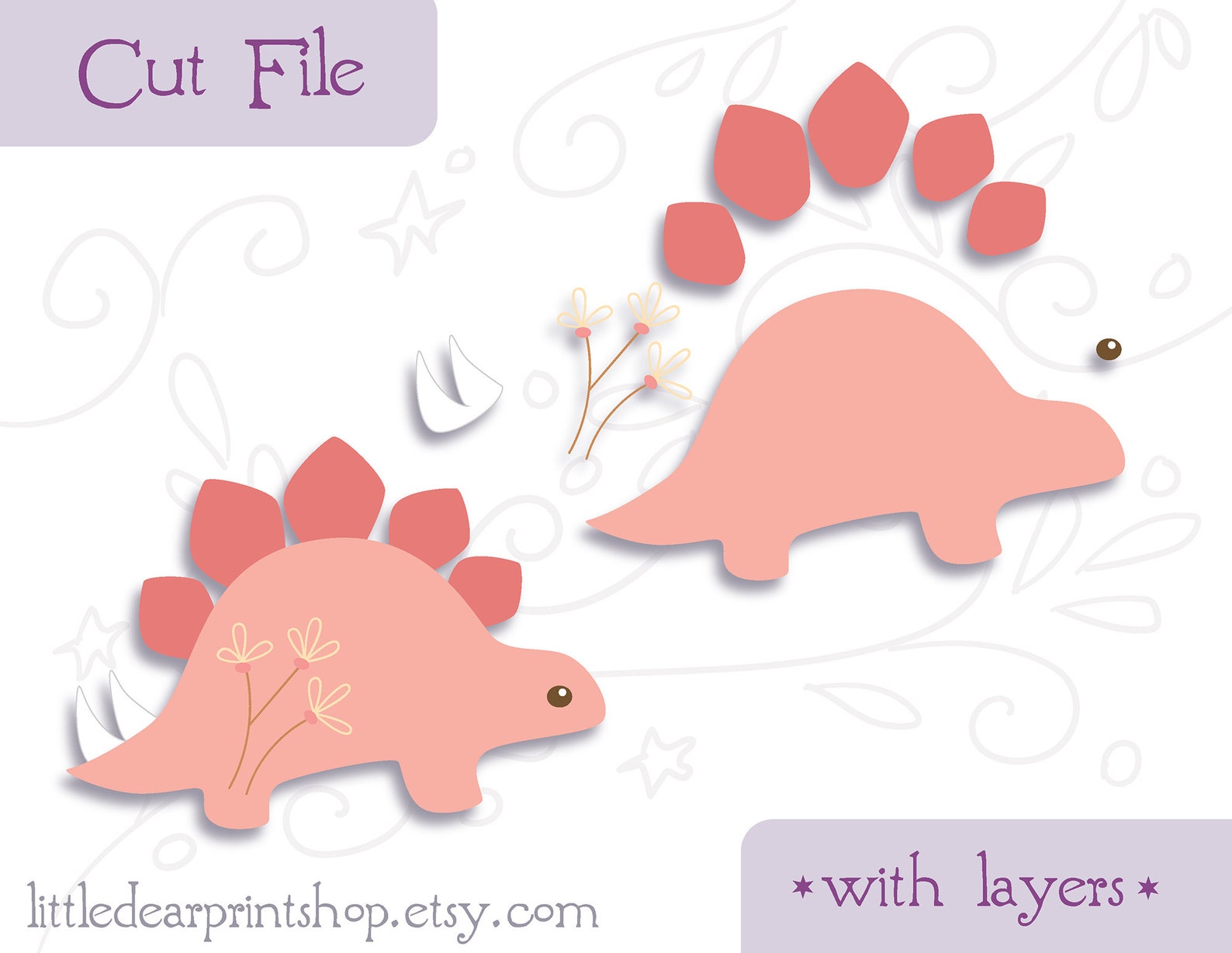 SVG Stegosaurus Cut File for Cricut Silhouette PNG JPG - Etsy