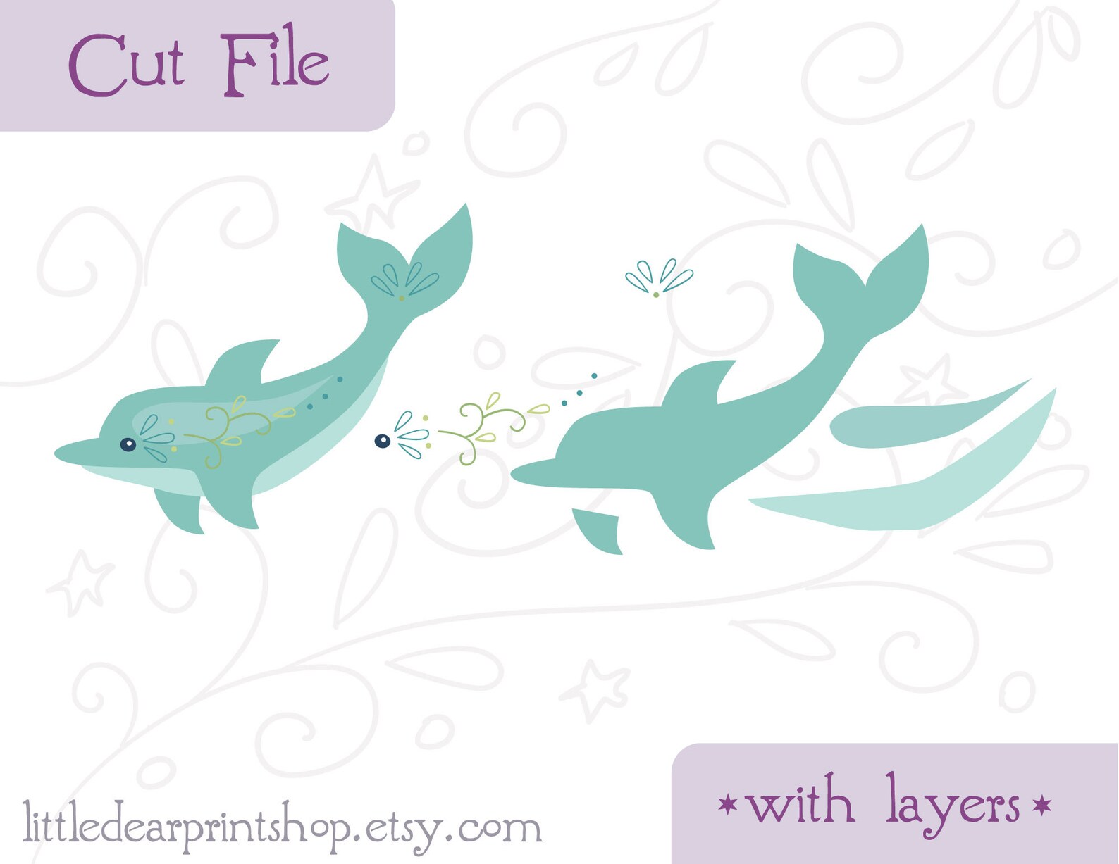 SVG Dolphin Cut File for Cricut Silhouette PNG JPG Ocean - Etsy