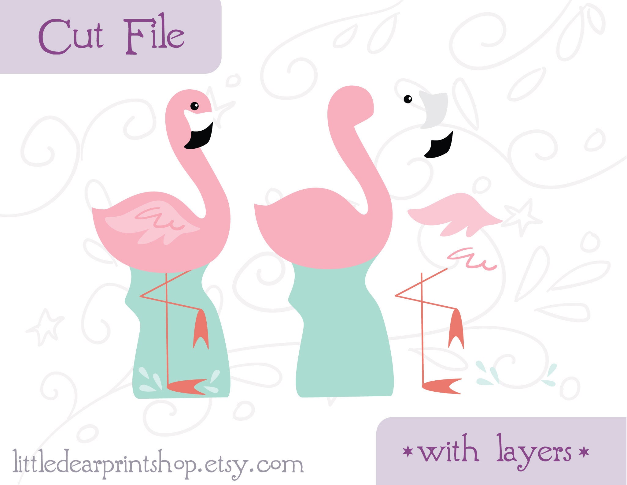 SVG Flamingo Cut File for Cricut Silhouette PNG JPG - Etsy
