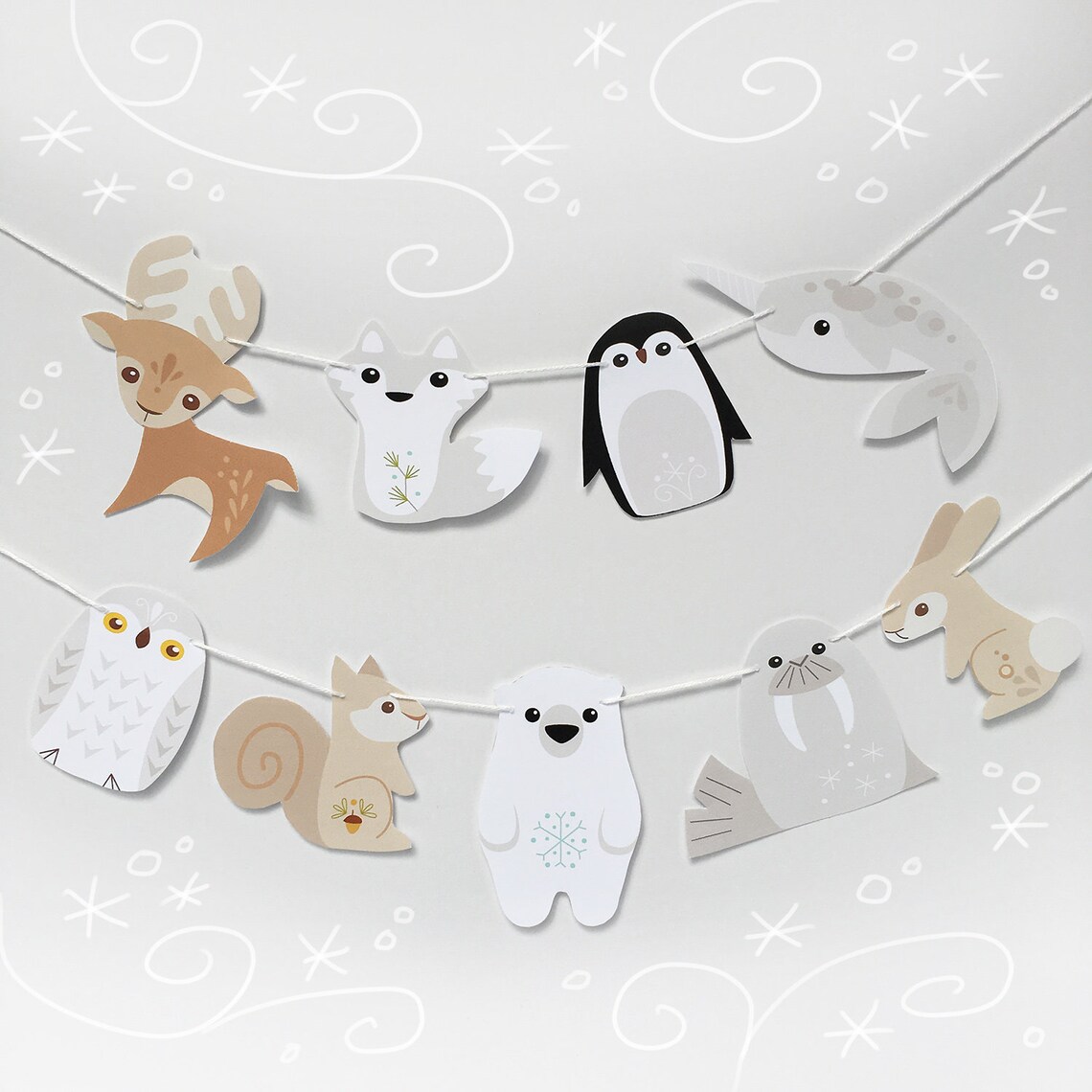 Diy Printable Winter Animals PDF SVG PNG Craft Files for - Etsy