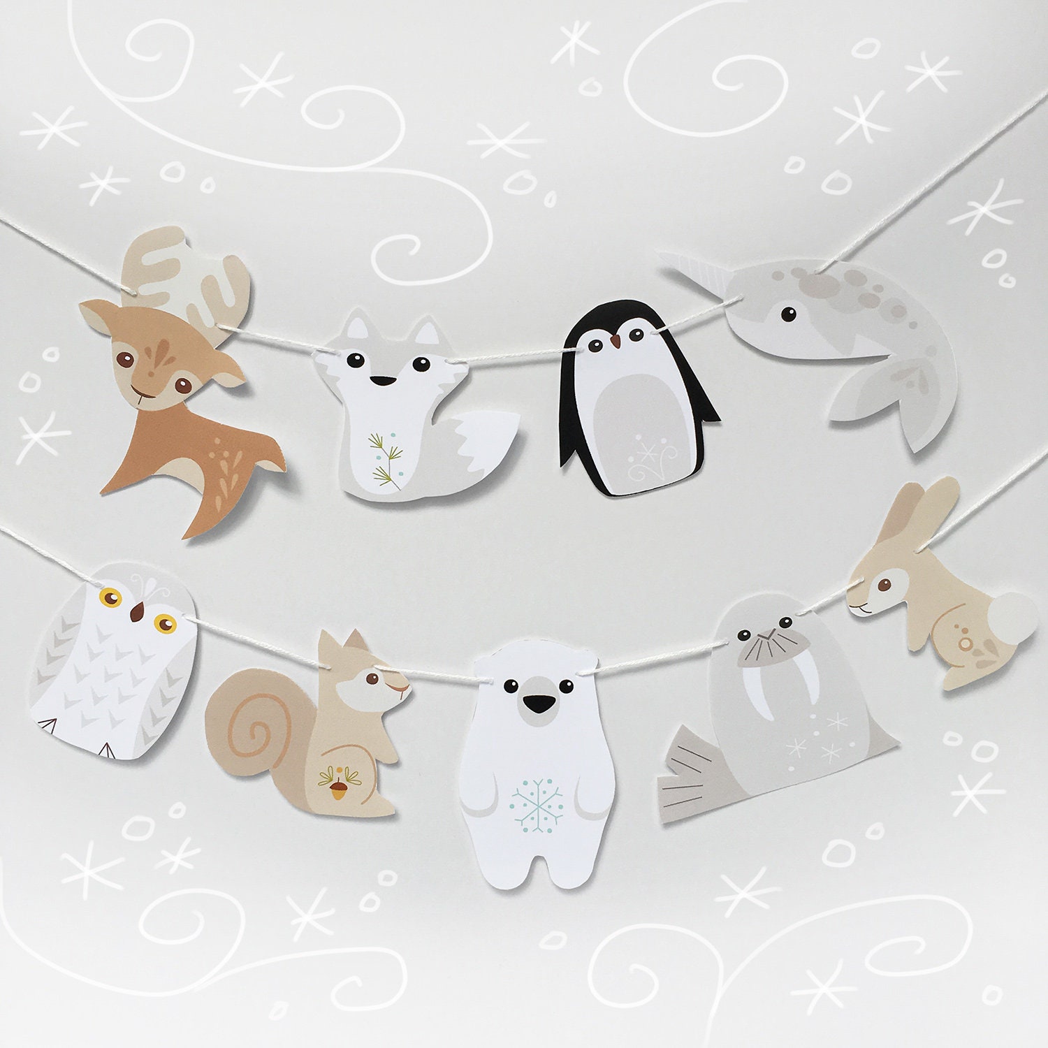 Diy Printable Winter Animals PDF SVG PNG Craft Files for | Etsy