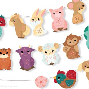 12 Diy Printable Chinese Zodiac Animal Finger Puppets PDF, SVG, PNG ...