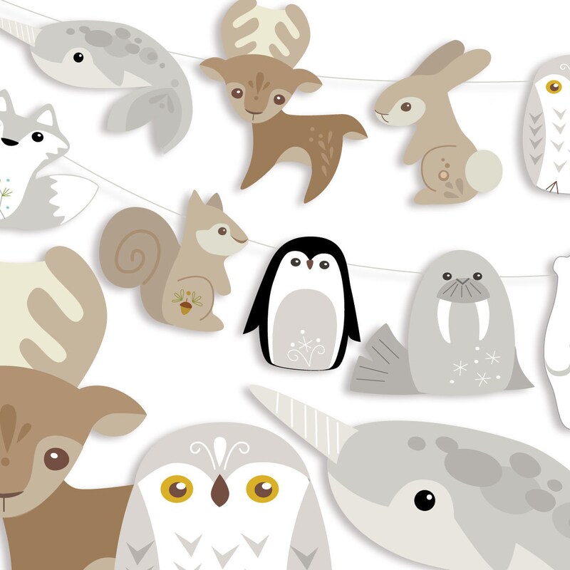 Animal Party Garland - Etsy