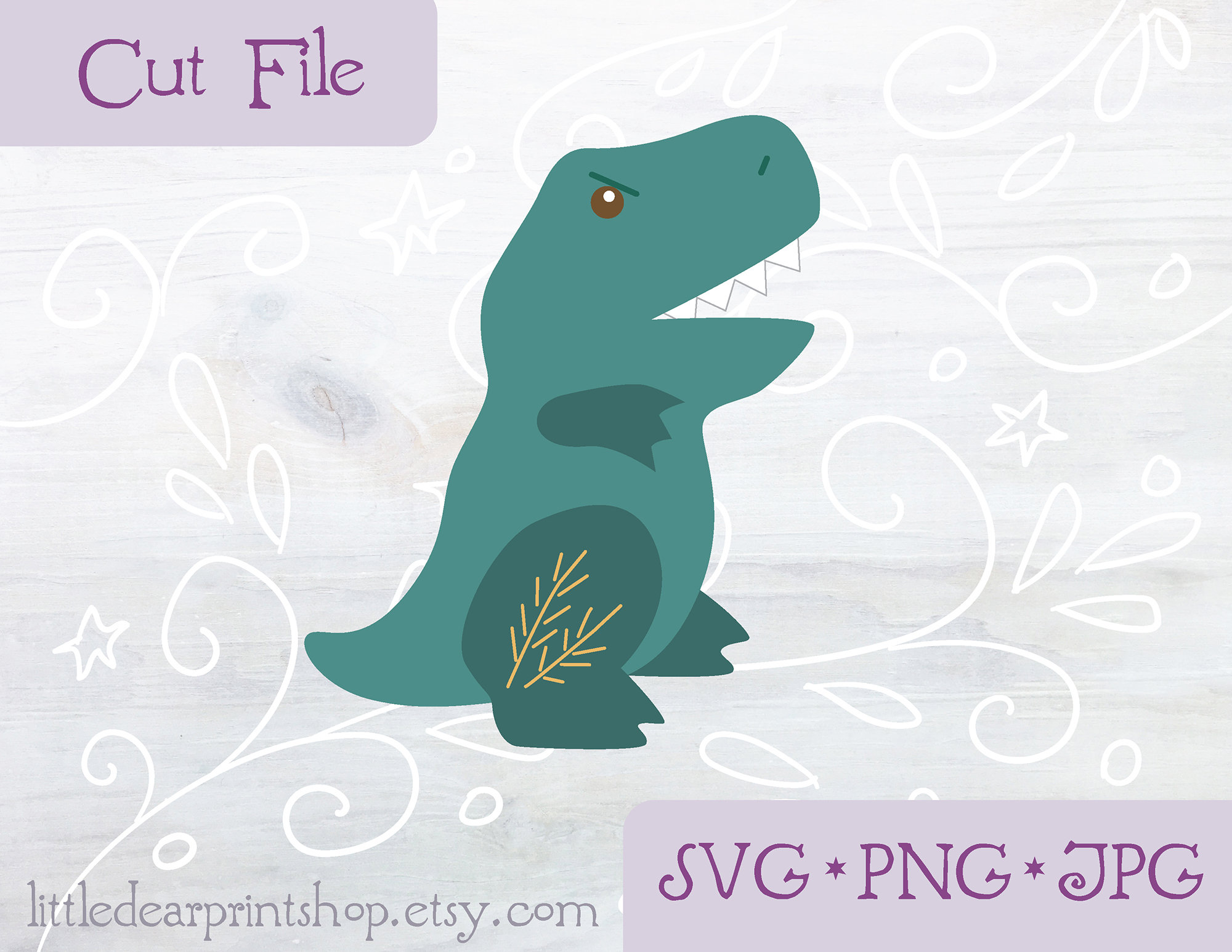 SVG T Rex cut file for Cricut Silhouette PNG JPG | Etsy