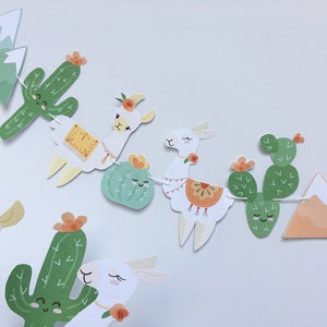 Llama Cactus Mountain Party Printable Digital Download, PDF, PNG Clip ...