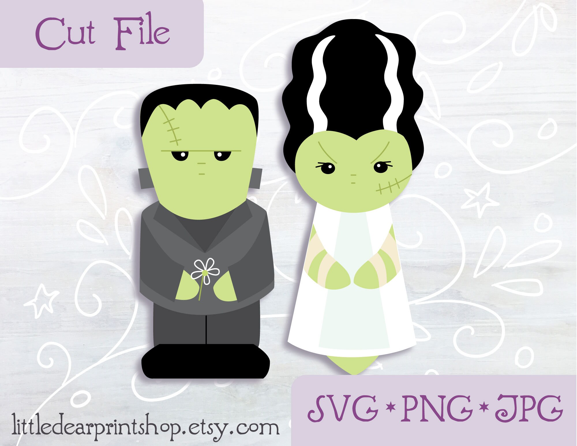 Cute Bride Of Frankenstein Cartoon