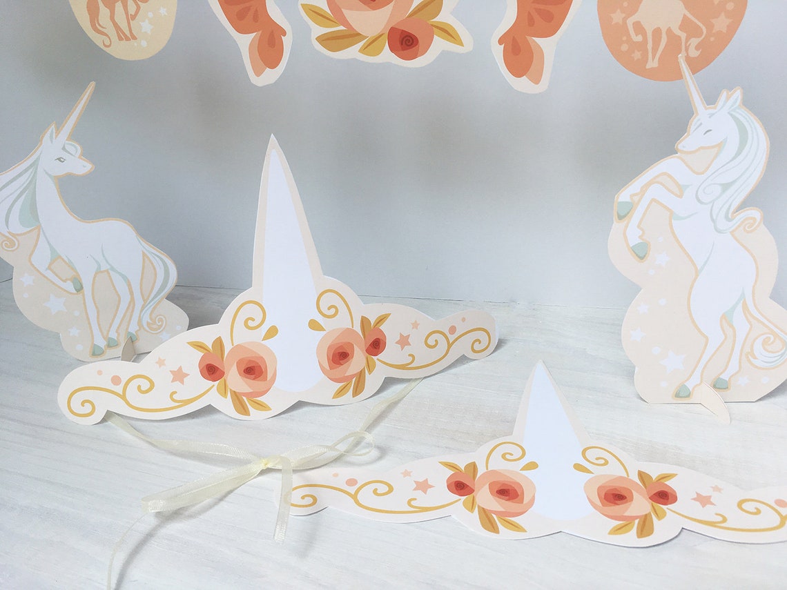Printable Unicorn Headband Digital Download for Birthday Party - Etsy