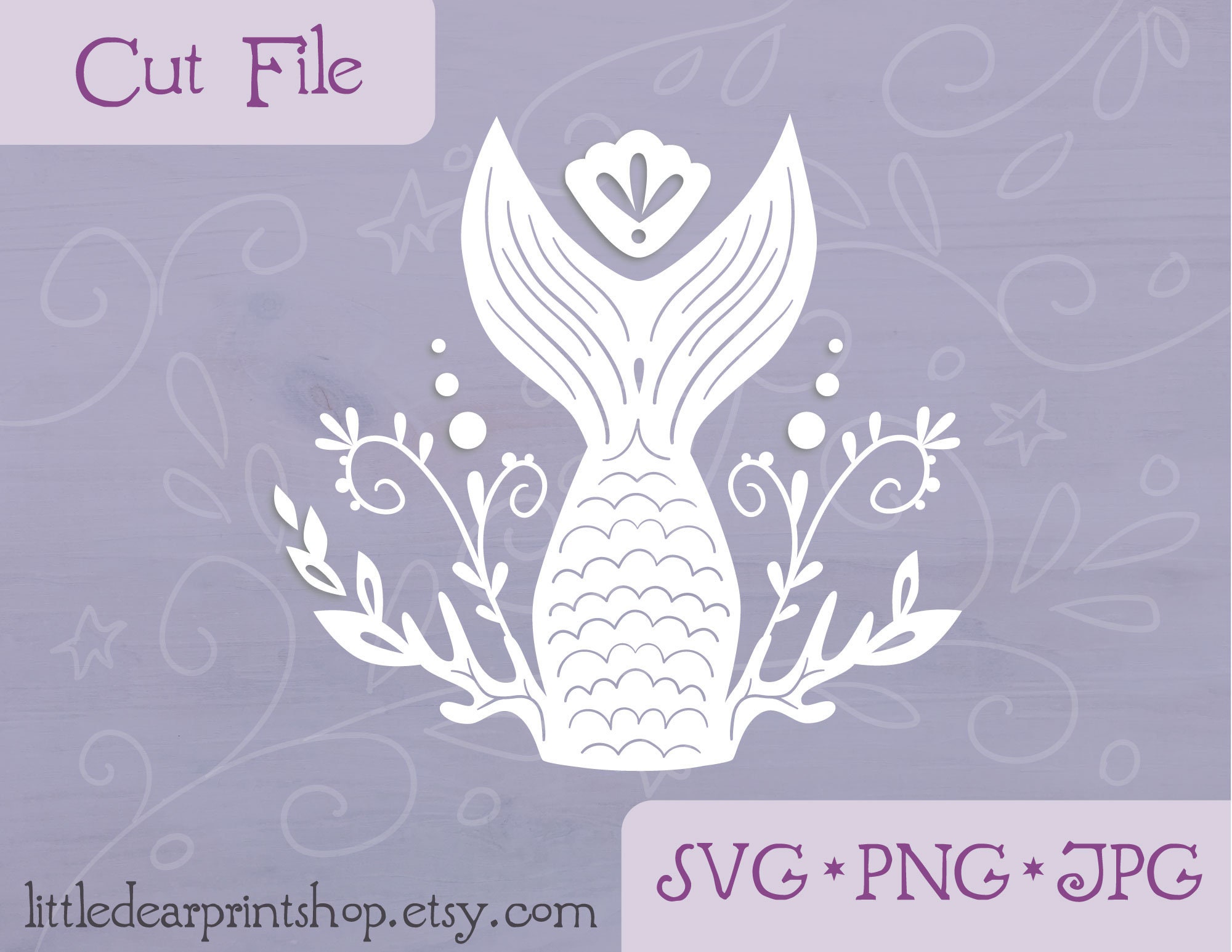 SVG Mermaid Tail Cut File for Cricut Silhouette PNG JPG Sea | Etsy Canada