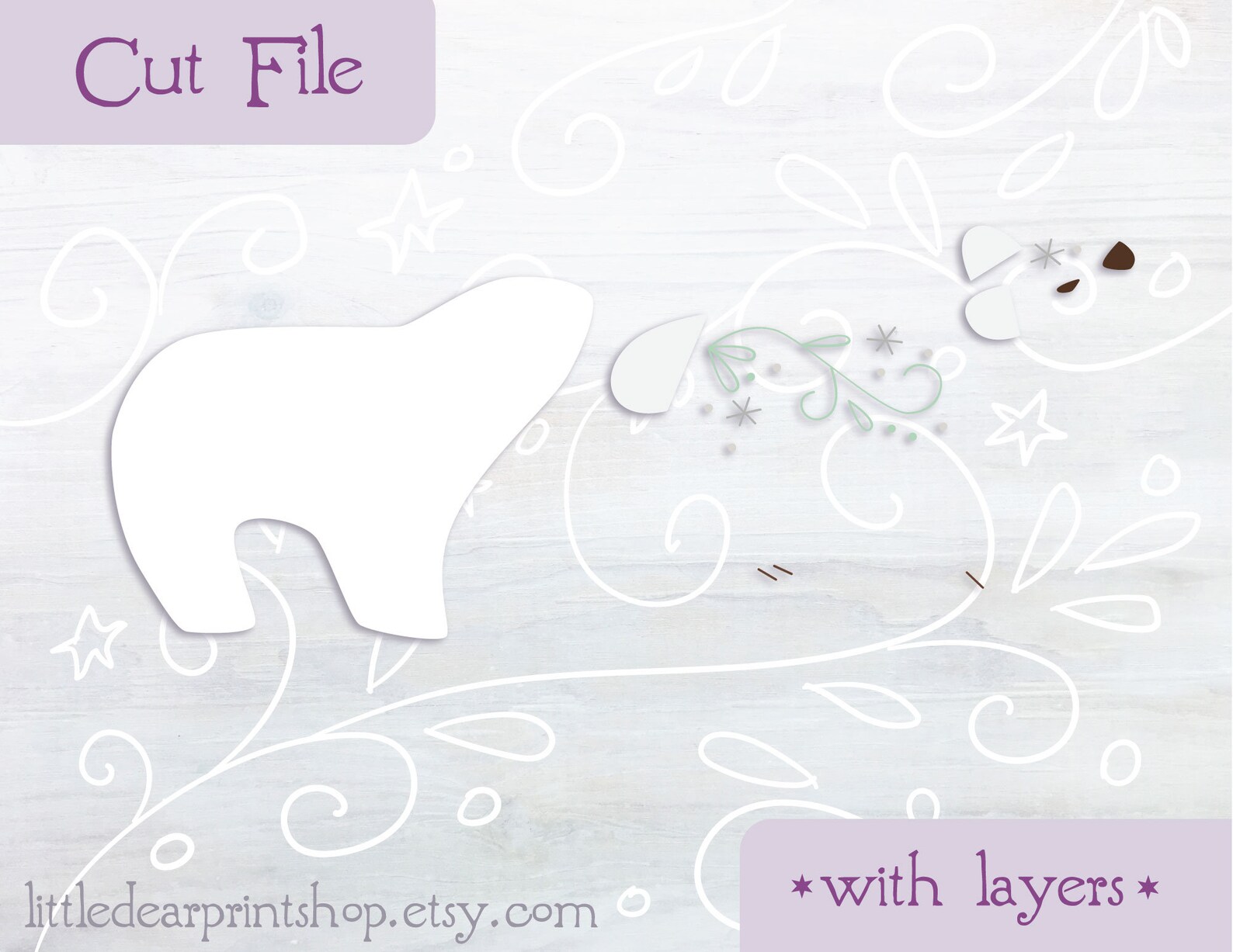 SVG Polar Bear Cut Files for Cricut Silhouette PNG JPG - Etsy Canada