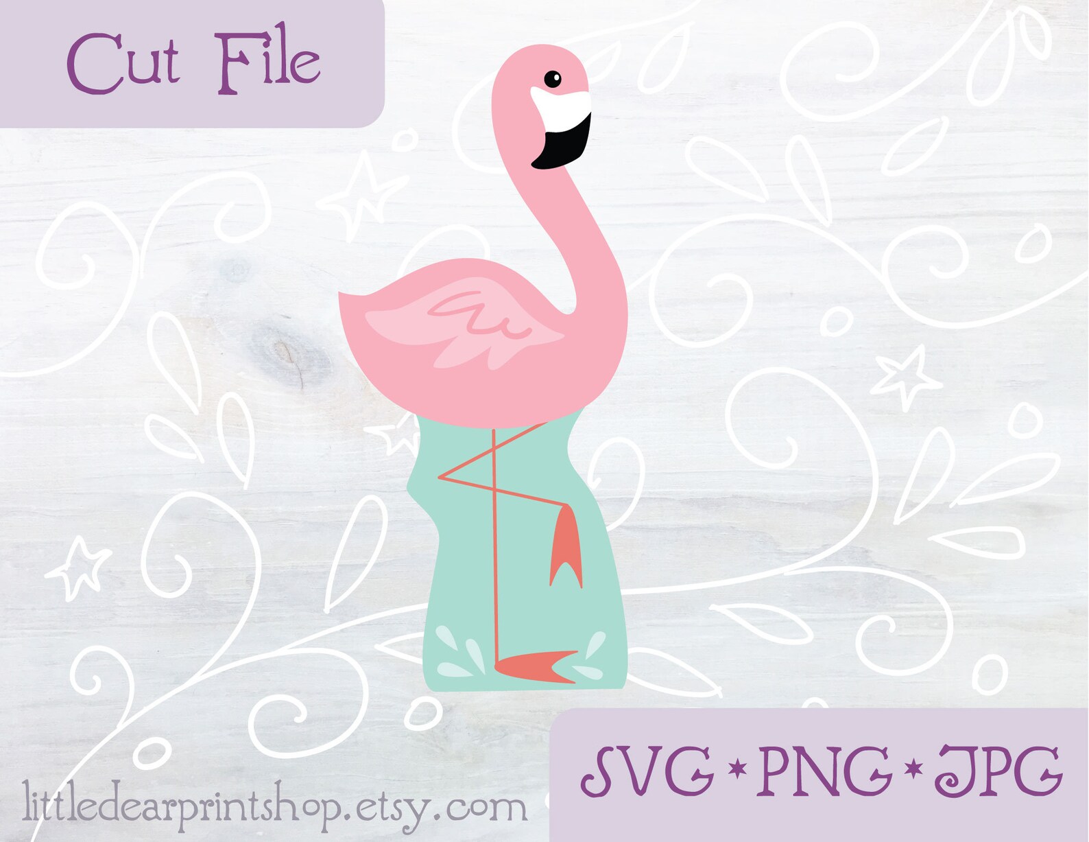 SVG Flamingo Cut File for Cricut Silhouette PNG JPG - Etsy