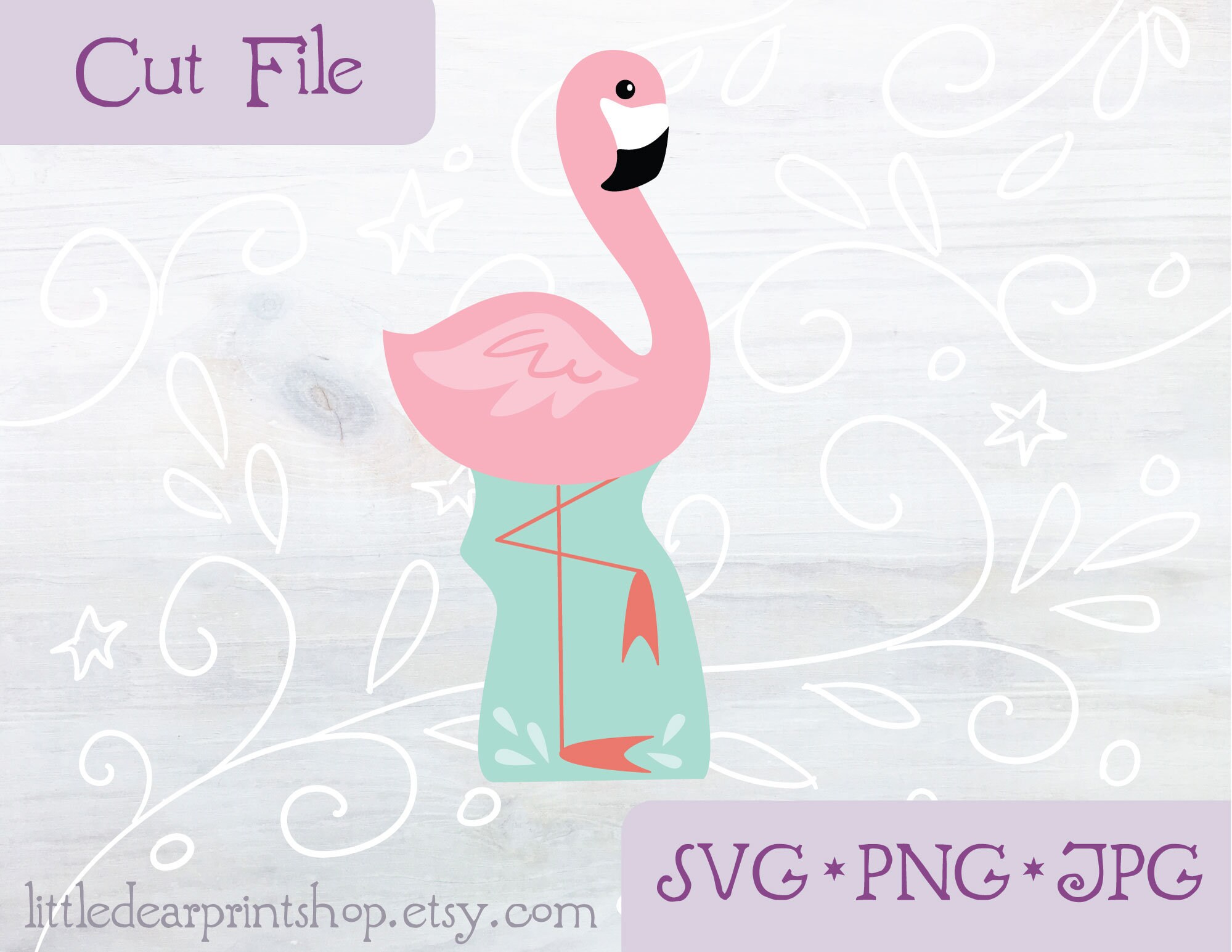 SVG Flamingo Cut File for Cricut Silhouette PNG JPG - Etsy