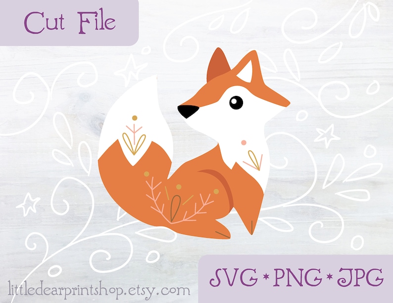 SVG Fox Cut File for Cricut Silhouette PNG JPG Woodland | Etsy