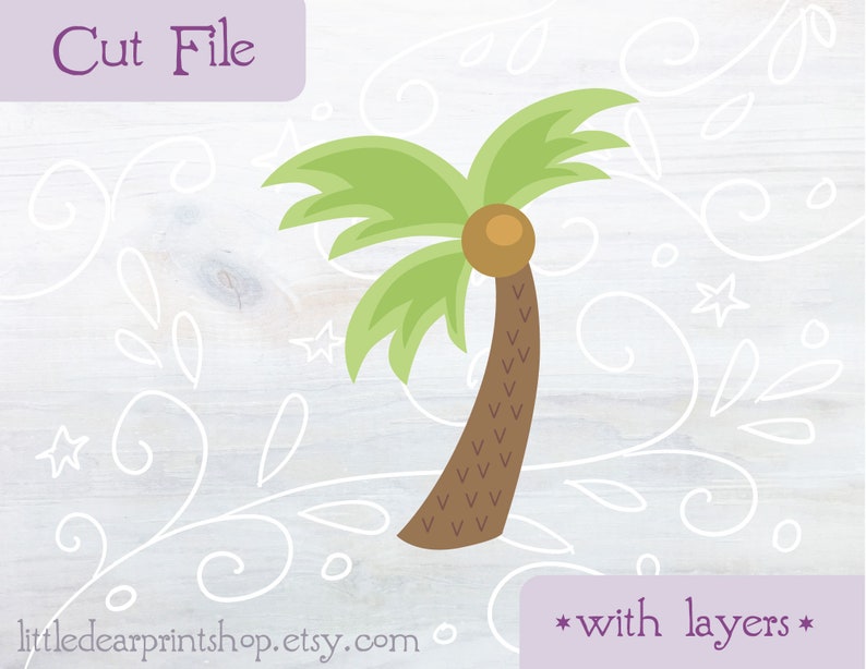 SVG Palm Tree Cut File for Cricut Silhouette PNG JPG - Etsy