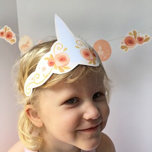 Printable Unicorn Headband Digital Download for Birthday Party Costume ...