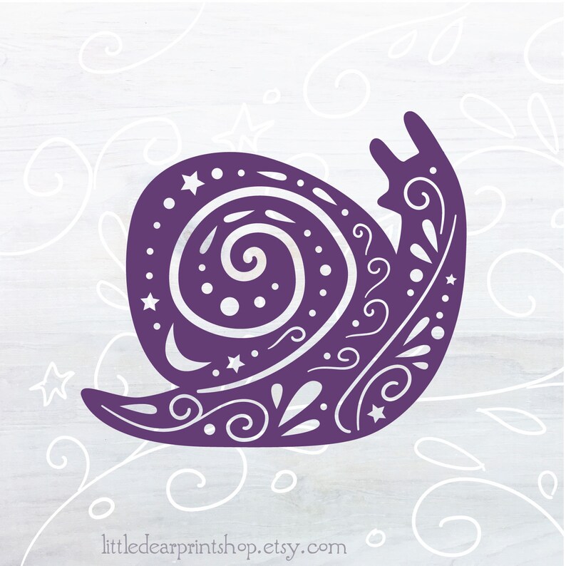 SVG Moon Snail Cut File for Cricut Silhouette PNG JPG Sea | Etsy