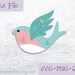 SVG Bluebird Cut File for Cricut, Silhouette, PNG, JPG Blue Bird Clip ...