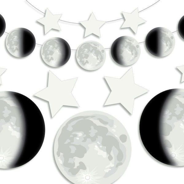 Two the Moon Cupcake Toppers - Etsy