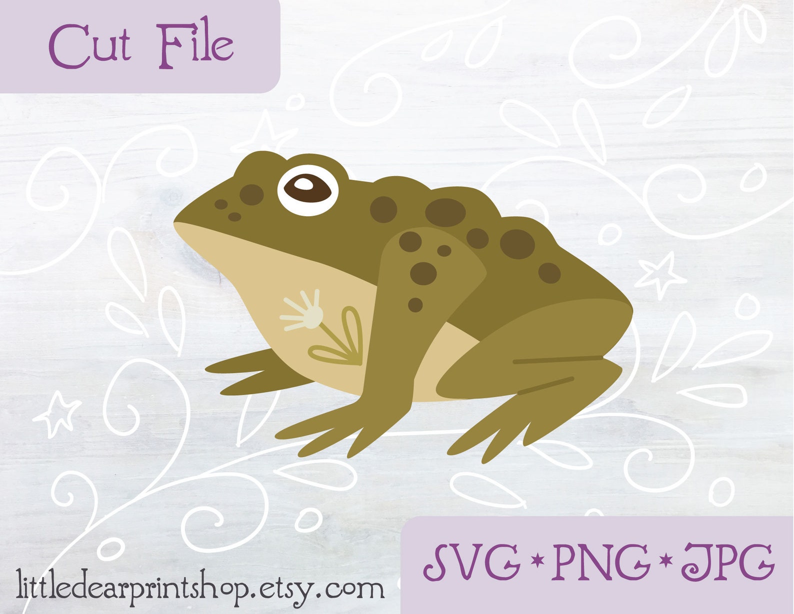 SVG Toad Cut File for Cricut Silhouette PNG JPG Spring - Etsy