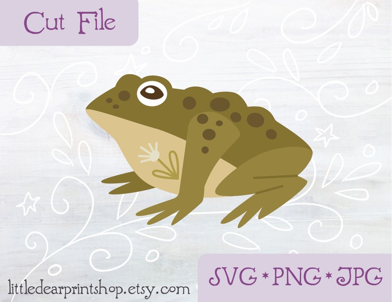 SVG Toad Cut File for Cricut Silhouette PNG JPG Spring - Etsy