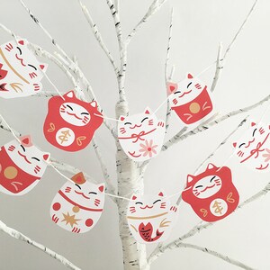 Printable Lucky Cats Banner diy PDF SVG PNG download | Etsy