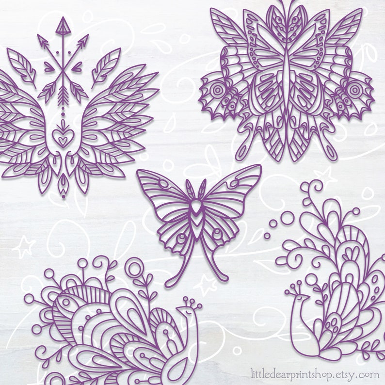 SVG Butterflies Cut File for Cricut Silhouette PNG JPG - Etsy